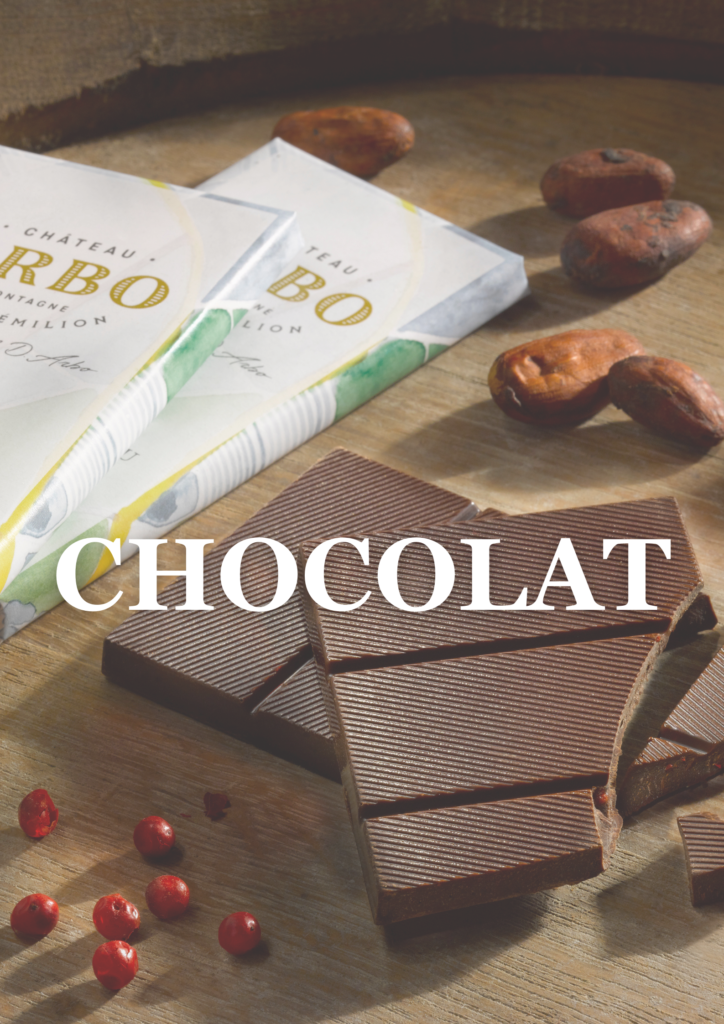 Chocolat noir aux baies de poivre rose - Château ARBO